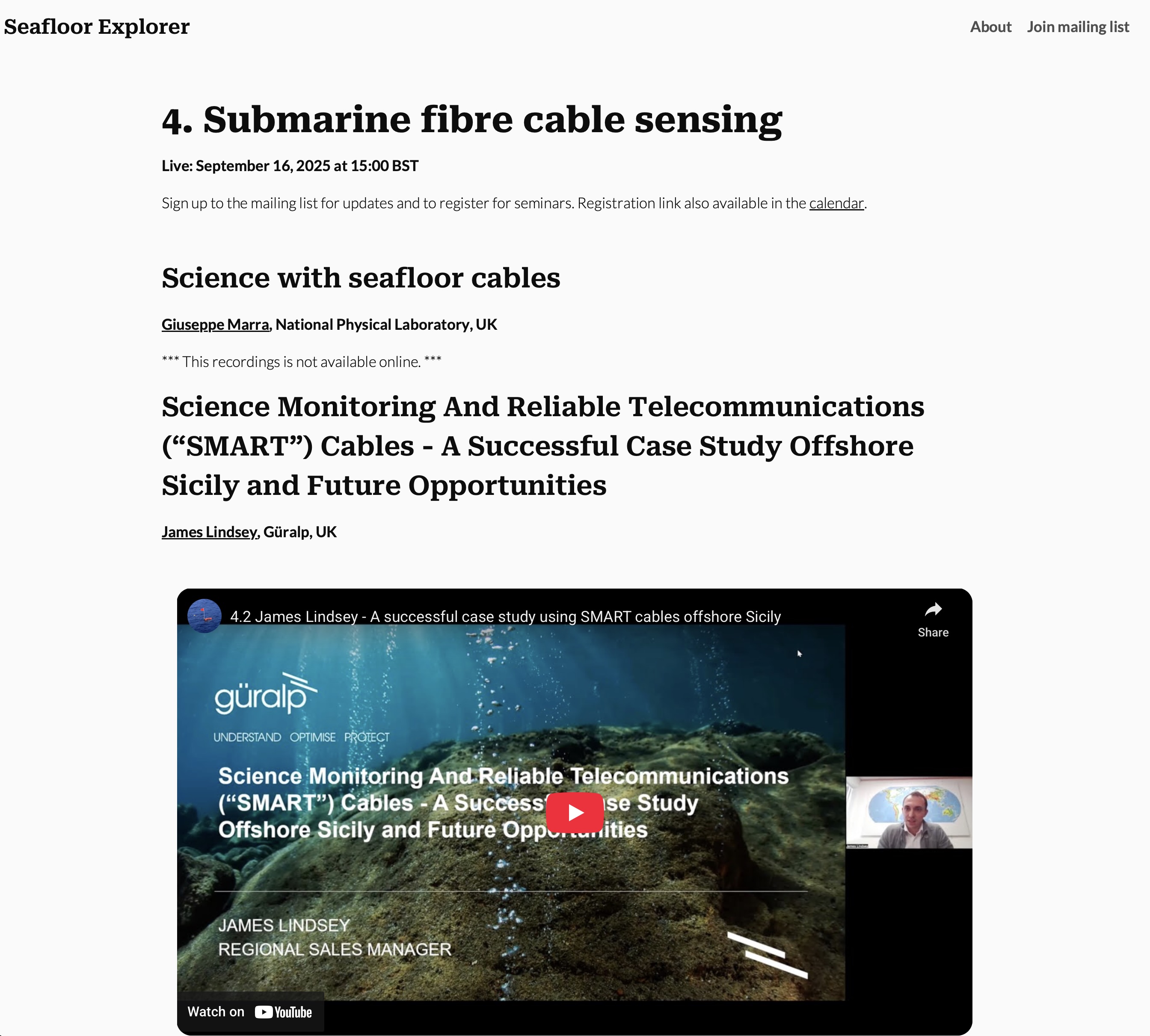 Seminar 4 | Seafloor Explorer